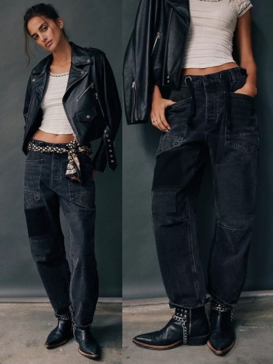Free People | Jeans | New Free People Moxie Low Slung Pull On Barrel ...